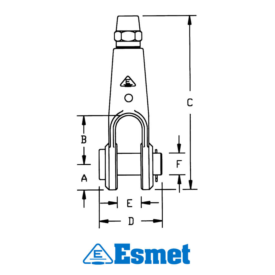 Esmet Clevis Socket with Pin and Cotter Pin - Field Installable Wire ...