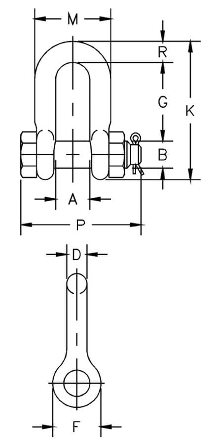 Crosby® Bolt Type Chain Shackles - G-2150 / S-2150 - CERTEX USA