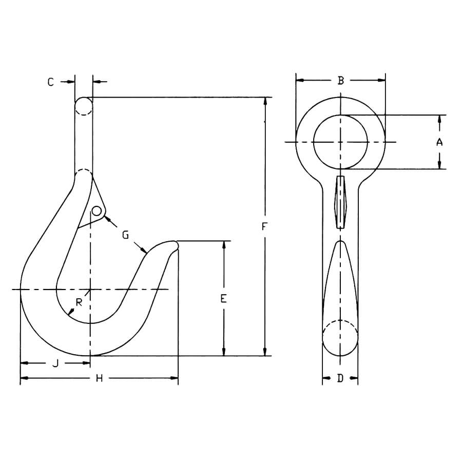 Crosby® Round Reverse Eye Hooks - CERTEX USA