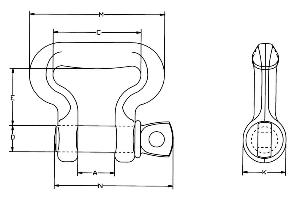 Crosby® S-281 Web Sling Shackle - CERTEX USA