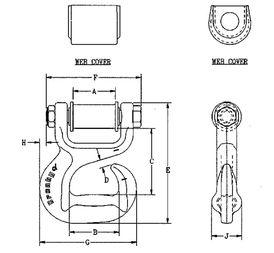 Crosby® S-287 Sliding Choker Hook for Webbing - CERTEX USA