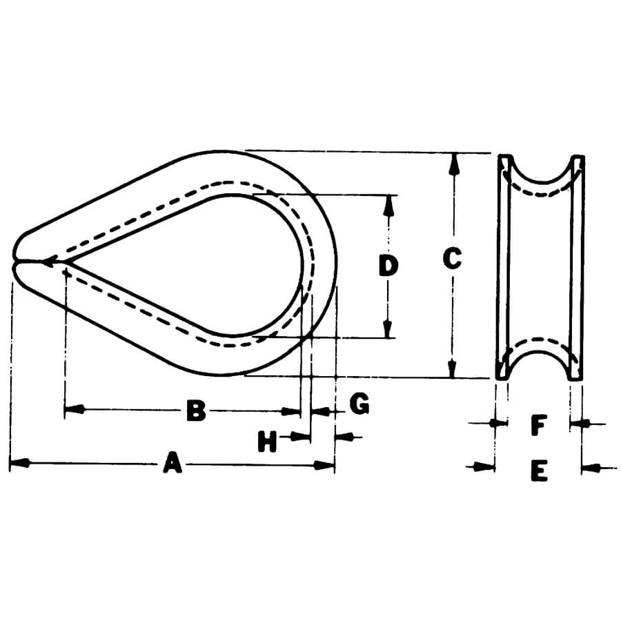 Crosby® Standard Wire Rope Thimbles - CERTEX USA