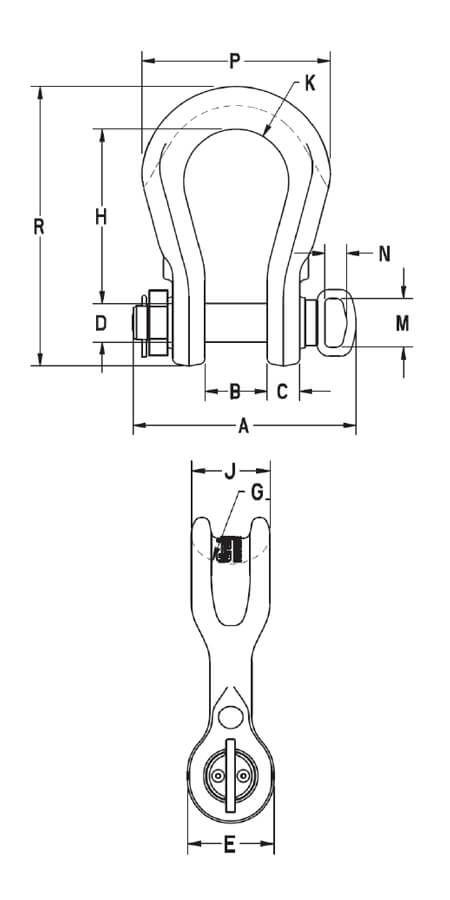 Crosby® Wide Body Shackles - G-2160 / S-2160 - CERTEX USA