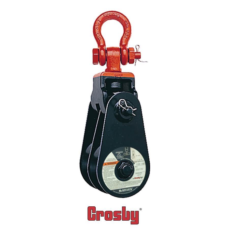 Crosby® Light Champion 409 Double Sheave Snatch Block with Shackle ...