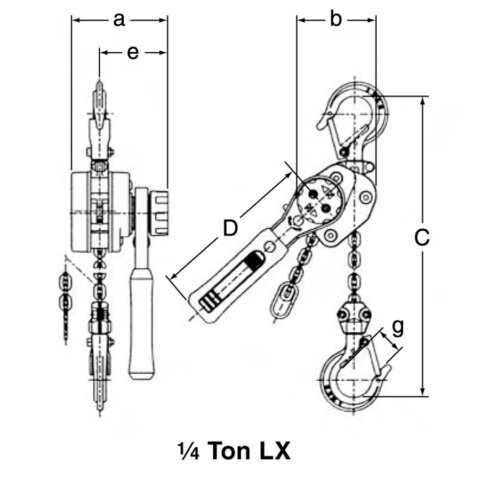 Harrington 1/4 Ton LX Lever Pull - CERTEX USA