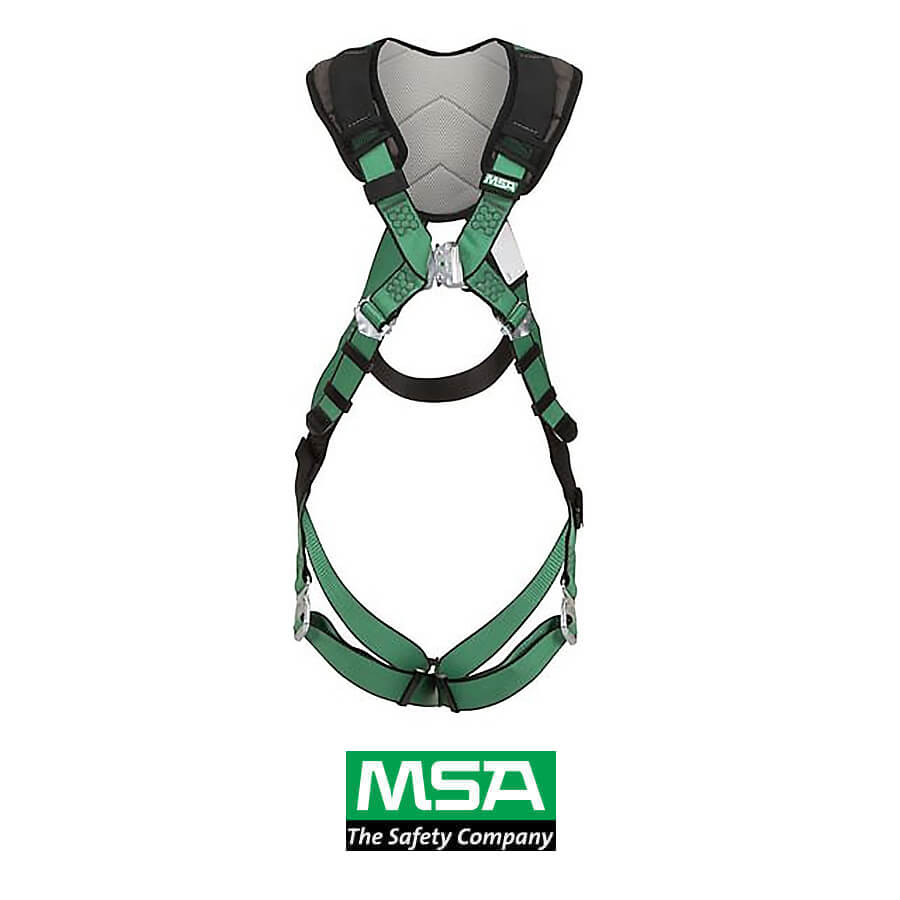 MSA V-FORM®+ Standard Full-Body Harness with Back D-ring and Tongue ...