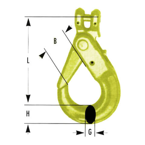 Gunnebo-Johnson Alloy BK Self Locking Clevis Safety Hooks - CERTEX USA