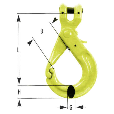 Gunnebo-Johnson Clevis Self Locking Hooks With Grip Latch - CERTEX USA