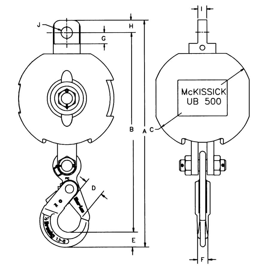 McKissick® UB500 Series Top Swiveling Overhaul Balls with S316A SHUR ...