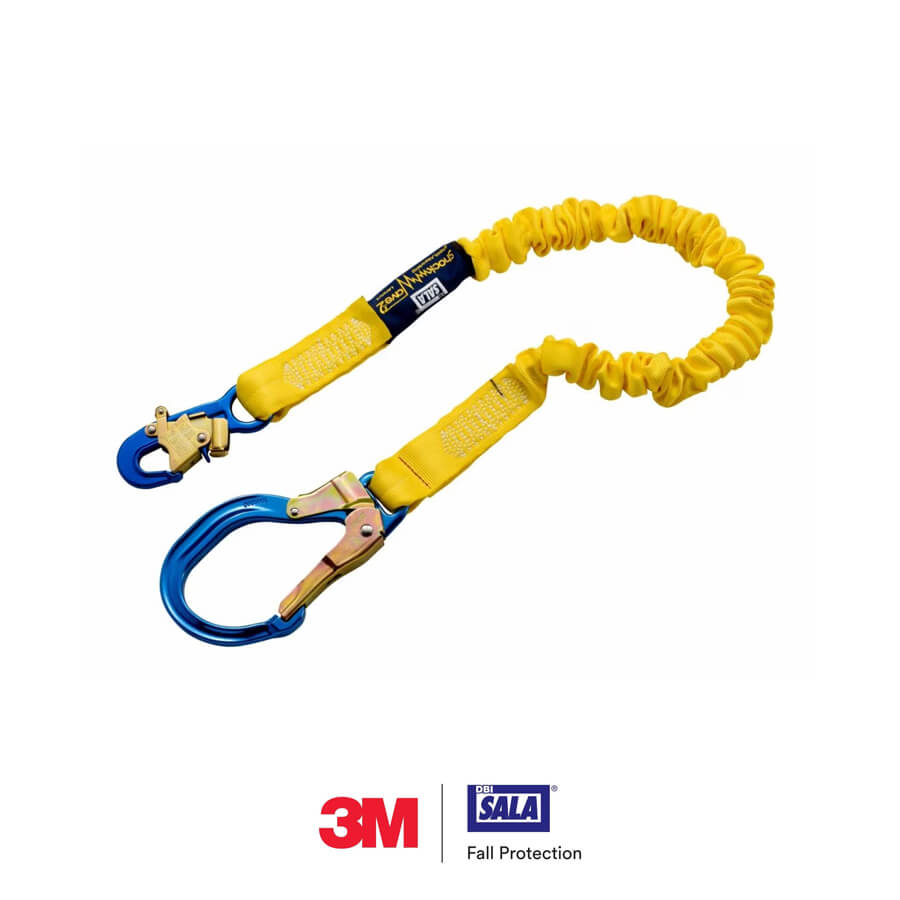 3M™ DBI-SALA® ShockWave™2 Shock Absorbing Lanyard, Yellow, 6 ft. (1.8m ...