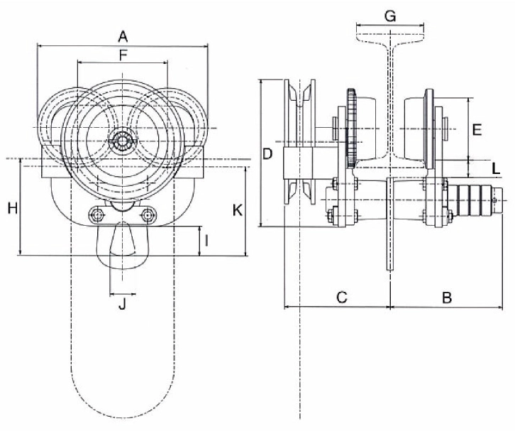 Elephant Geared Type Beam Trolleys - CERTEX USA
